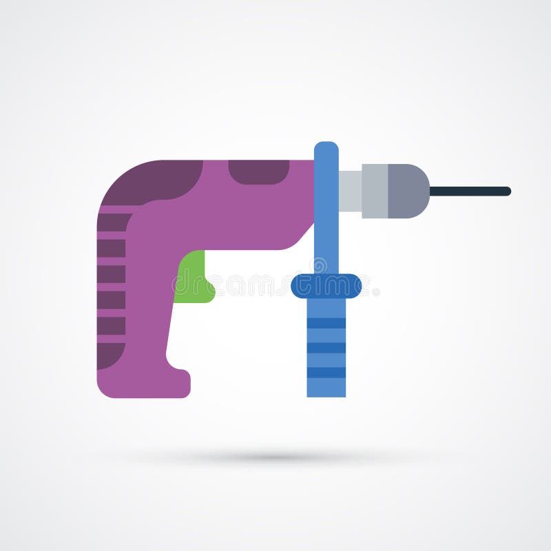 Colored Electric Drill Trendy Symbol. Vector Illustration Stock ...