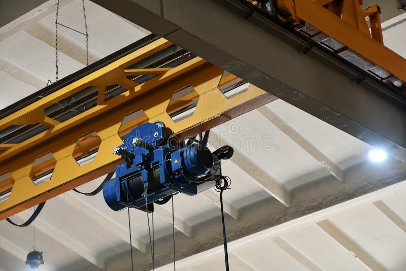 Electric Drive of an Overhead Crane in a Workshop at a Metalworking ...