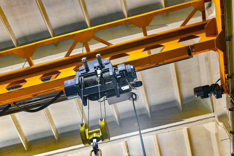 Electric Drive of an Overhead Crane in a Workshop at a Metalworking ...