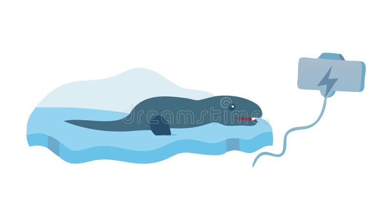 Electric Eel Charging Underwater, Vector Design Generative AI Stock ...