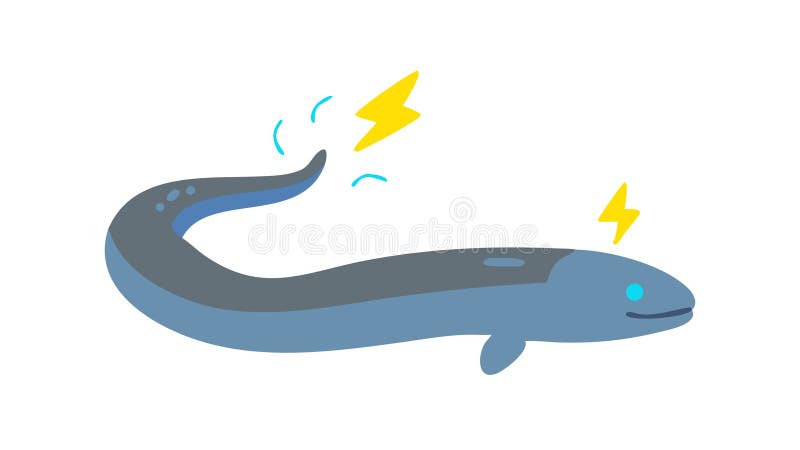 Electric Eel Current, Bioelectricity and Nature, Vector Design ...