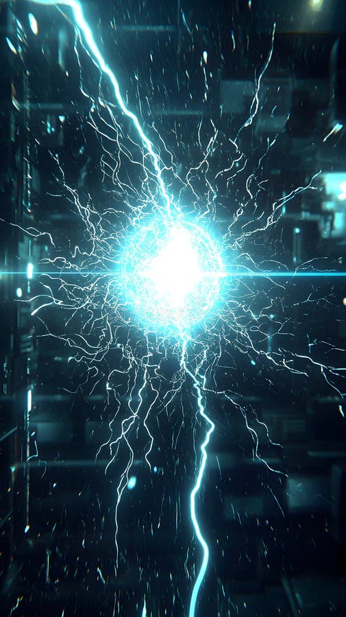 Electric Energy Burst in a Sleek Setting Stock Illustration ...