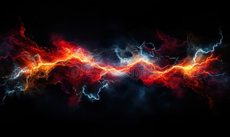 Electric Energy Burst Vibrant Colors Dynamic Lightning Effects Stock ...