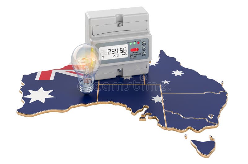 Electric Energy Consumption in Australia 3D Rendering Stock ...