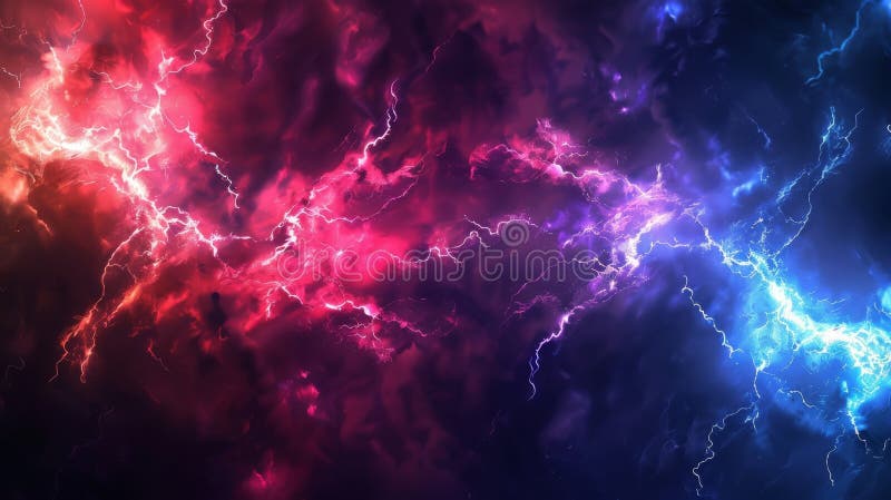 Electric Energy Lightning Storm in Cosmic Background with Vibrant and ...