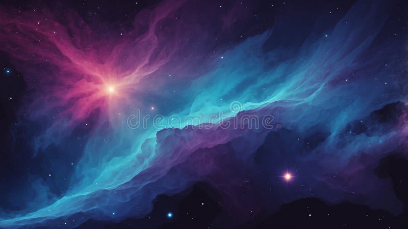 Electric Wave Motion in Dark Blue Flow. AI Generated Stock Photo ...