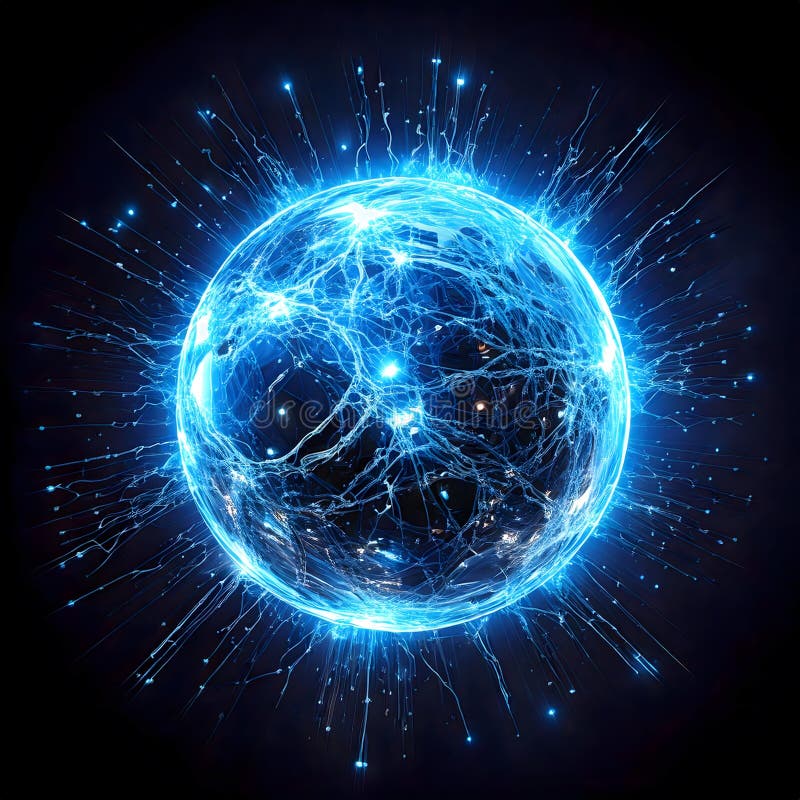 Electric Energy Orb stock illustration. Illustration of aura - 358434697