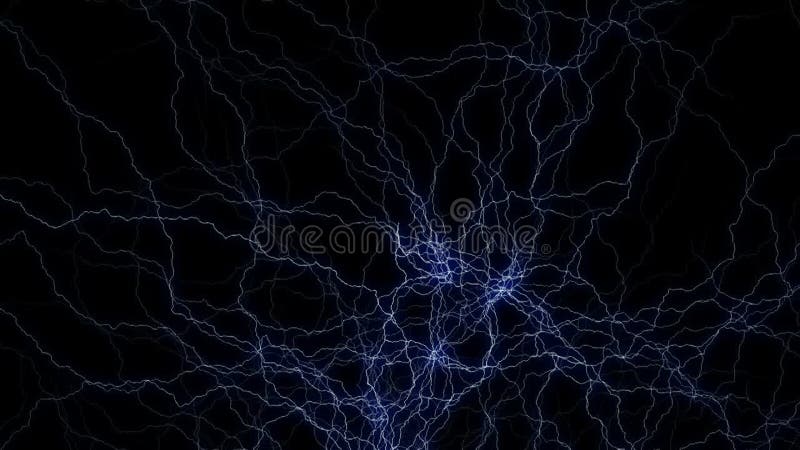 Electric Energy of Thunder, Bolt Animation Stock Video - Video of ...