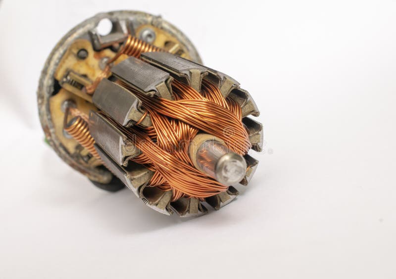 Electric Motor, Magnetic Drive, Copper Motor Coils Stock Image - Image ...