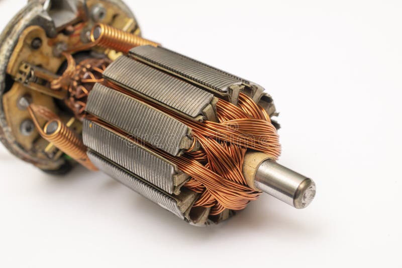 Electric Motor, Magnetic Drive, Copper Motor Coils Stock Image - Image ...