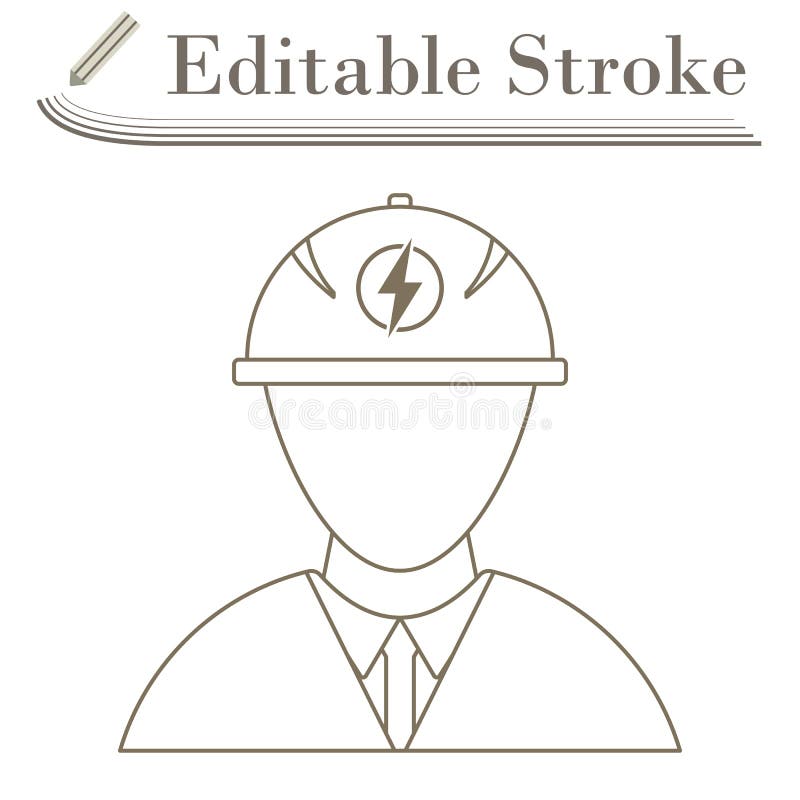 Electric Engineer Icon stock vector. Illustration of design - 153787691