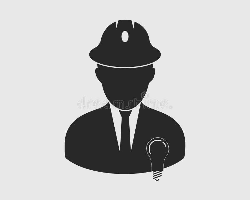 Electric engineer icon stock vector. Illustration of flat - 144374707