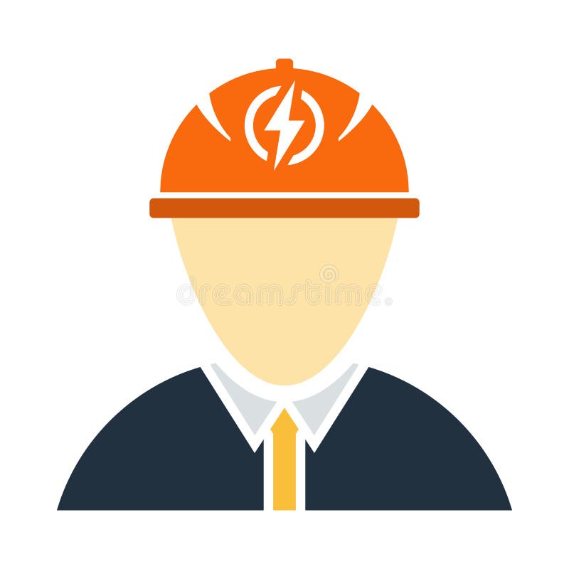 Electric Engineer Icon stock vector. Illustration of technology - 195480168