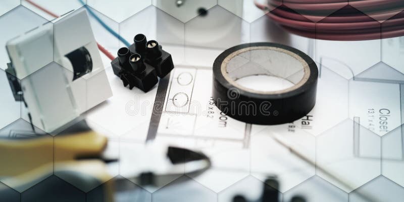 Electric Equipment Concept, Geometric Pattern Stock Illustration ...