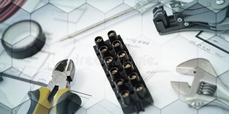 Electric Equipment Concept, Geometric Pattern Stock Illustration ...