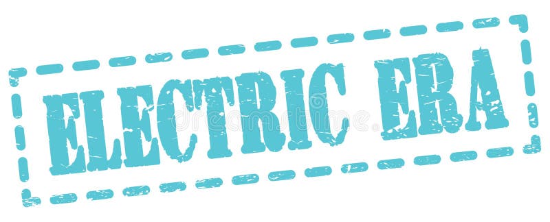 ELECTRIC ERA Text Written on Blue Stamp Sign Stock Illustration ... ELECTRIC ERA Text Written on Blue Stamp Sign Stock Illustration ...