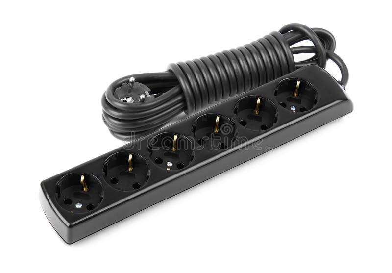 Electric Extender Cable on a White Background Stock Image - Image of ...