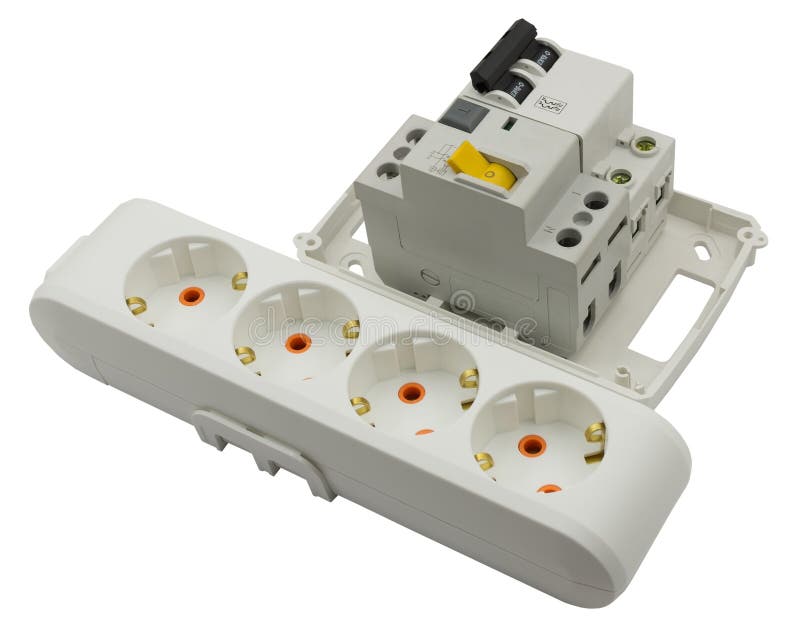 Electric Extension and Automatic Circuit Breaker Stock Photo - Image of ...