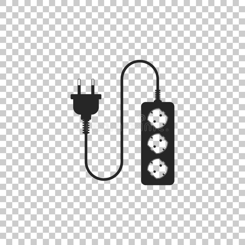 Electric Extension Cord Icon Isolated on Transparent Background. Power ...