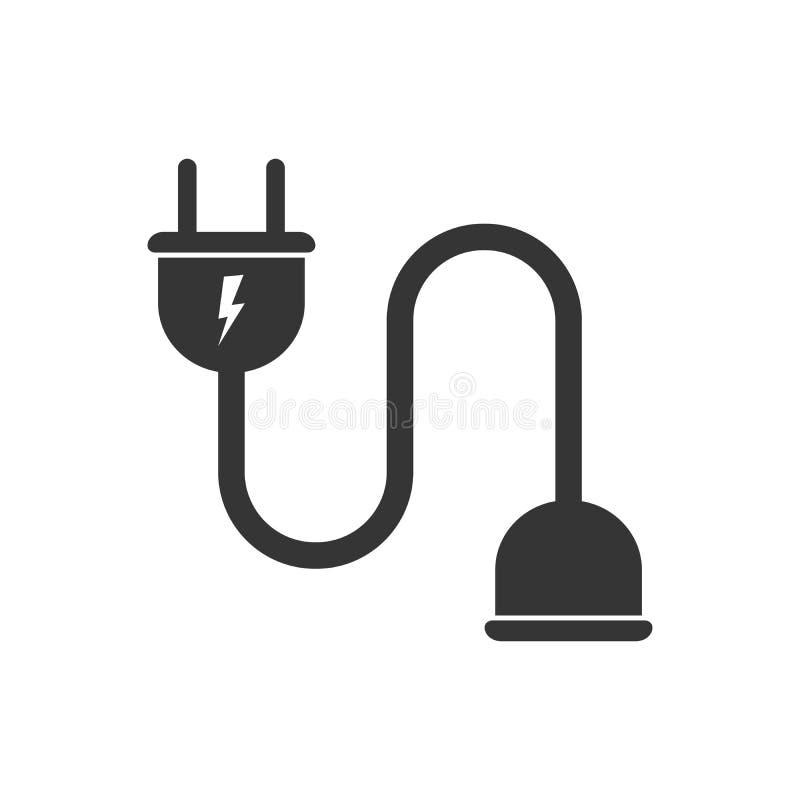 Electric Extension Cord Icon - Vector Stock Illustration - Illustration ...
