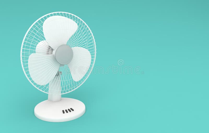 Electric Fan Blown Cold Wind Stock Illustration - Illustration of ...