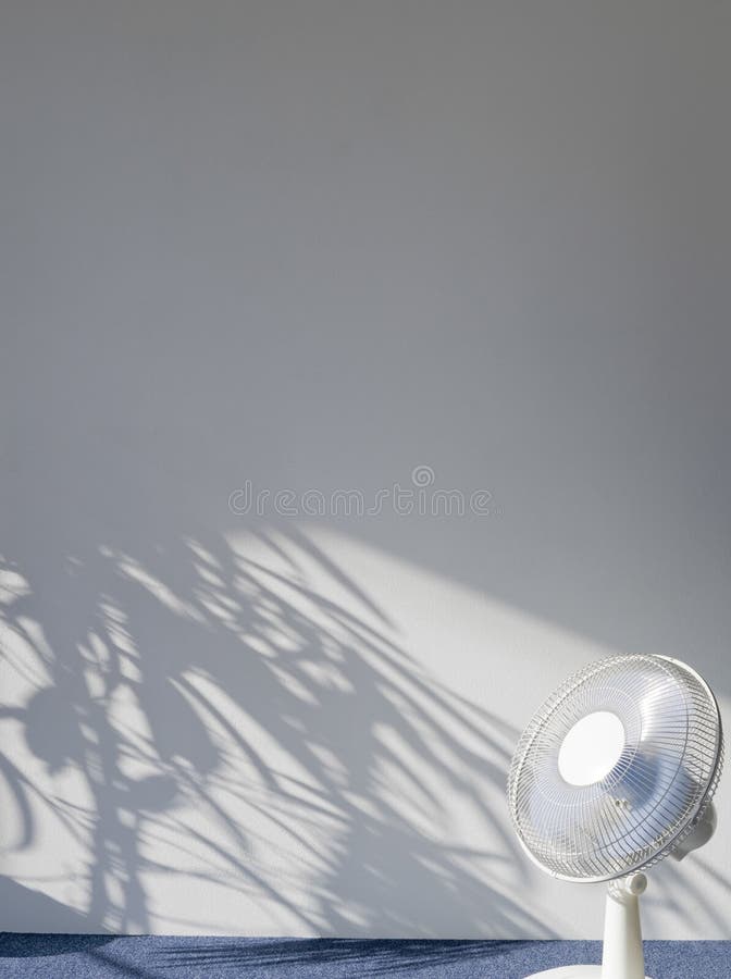 Electric Fan in Empty Room stock image. Image of concept - 33902747