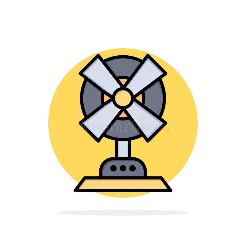 Electric, Fan, Home, Machine Abstract Circle Background Flat Color Icon ...