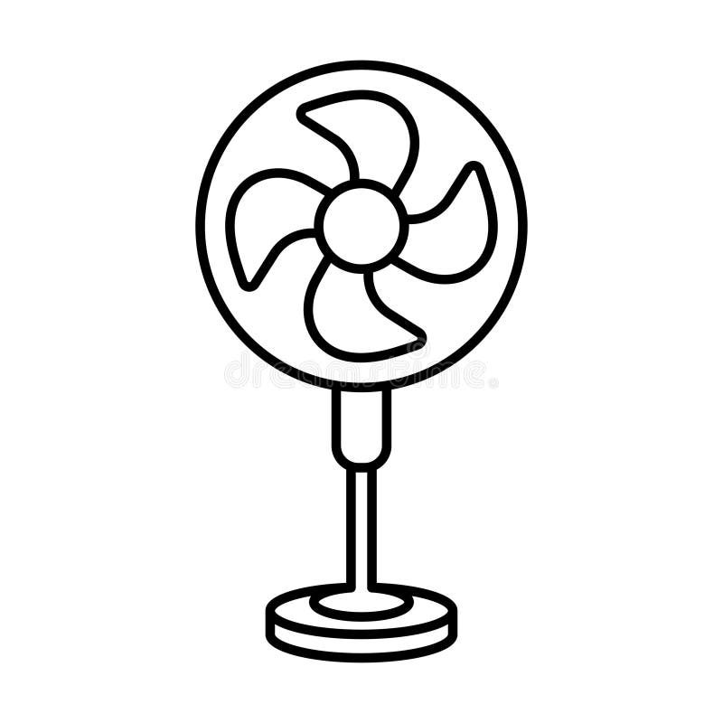 Electric Fan Icon Vector on Trendy Design Stock Vector - Illustration ...