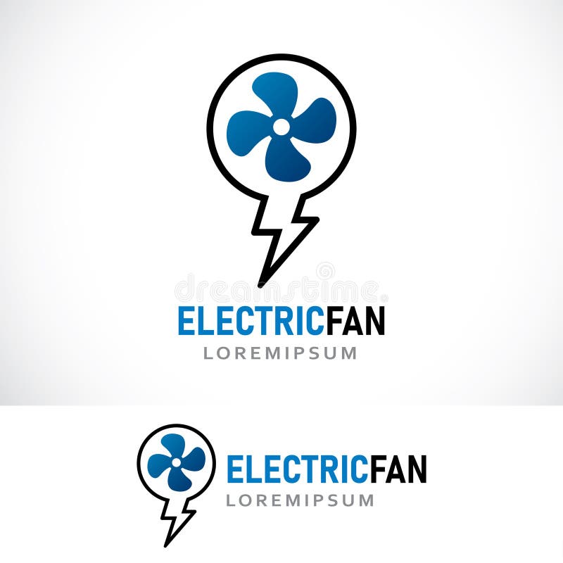 Electric Fan Logo Design Template Stock Vector - Illustration of logo ...