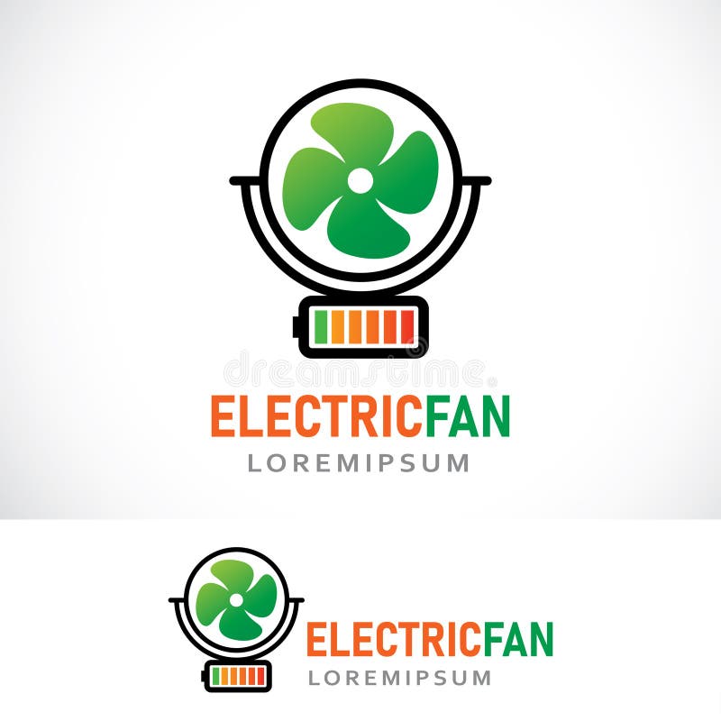 Electric Fan Logo Design Template Stock Illustration - Illustration of ...