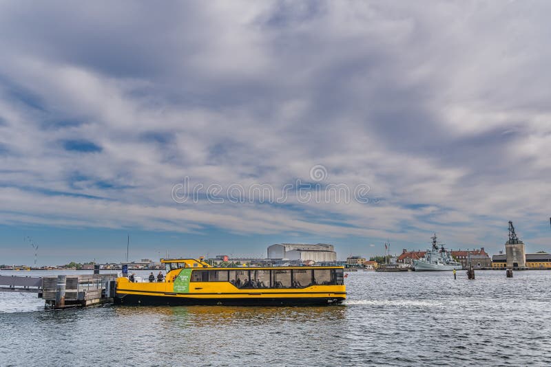 Electric Ferry in Copenhagen, Denmark Stock Image - Image of power ...