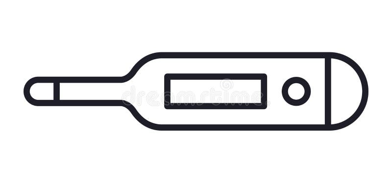 Electric Fever Thermometer Vector Icon Stock Vector - Illustration of ...