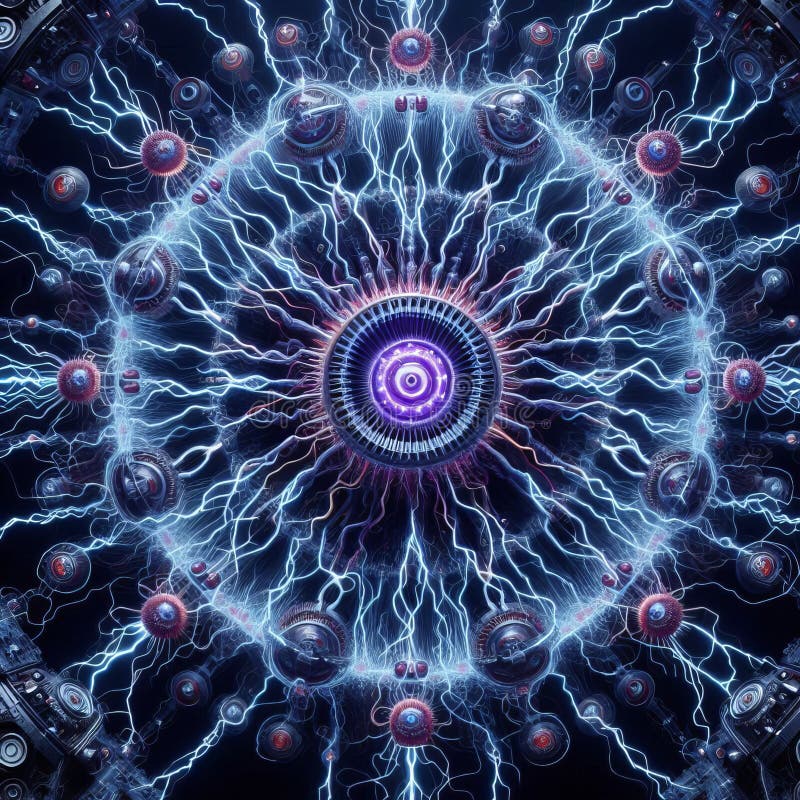 Electric Field Code Code with an Electric Field Design Featurin Stock ...