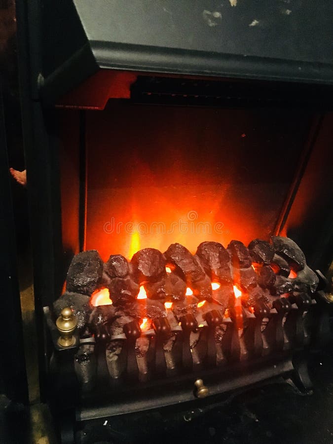 Electric fire stock image. Image of home, fire, electric - 104027079