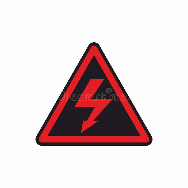 Lightning Strike Triangular Icon, Flash Pictogram. Stock Vector ...