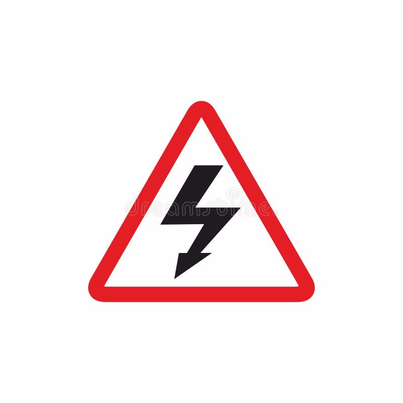 Lightning Strike Triangular Icon, Flash Pictogram. Stock Vector ...
