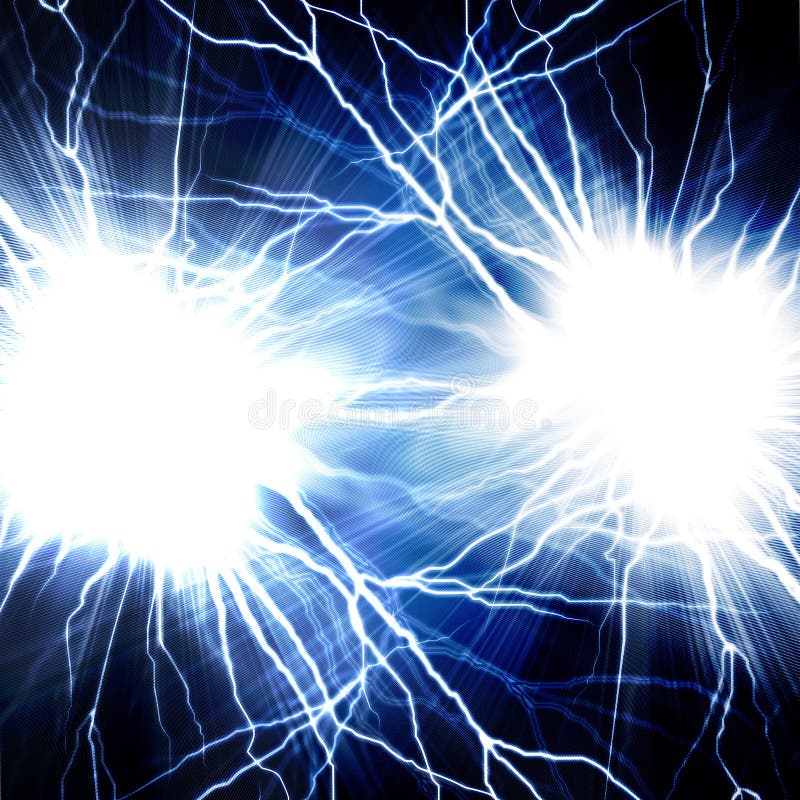 Electric Flash of Lightning on a Dark Stock Illustration - Illustration ...