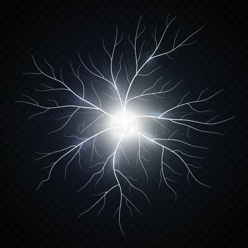 Electric Flash of Lightning Stock Illustration - Illustration of dazzle ...
