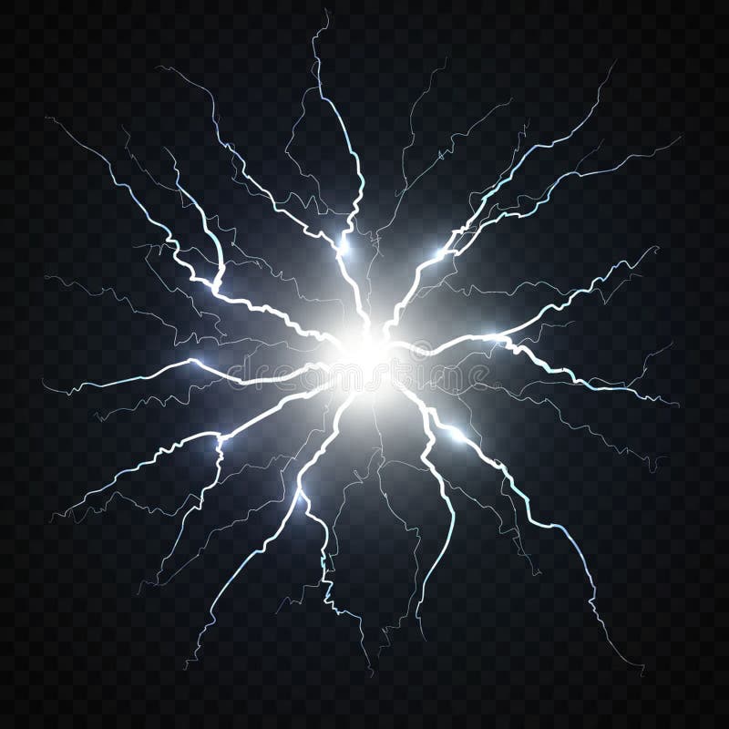 Electric Flash of Lightning Stock Illustration - Illustration of ...