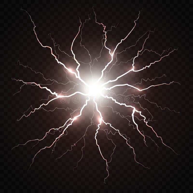 Electric Flash of Lightning Stock Illustration - Illustration of ...