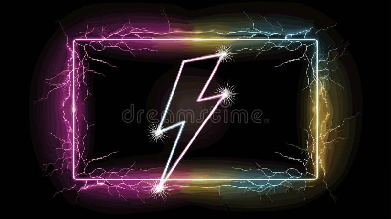 Electric Flash Neon Design for Dynamic Backgrounds Stock Vector ...
