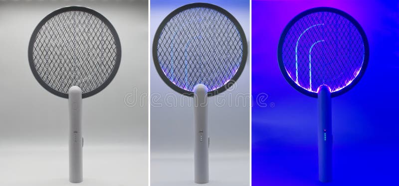 Electric Fly and Mosquito Swatter Comparison between on and Off Stock ...