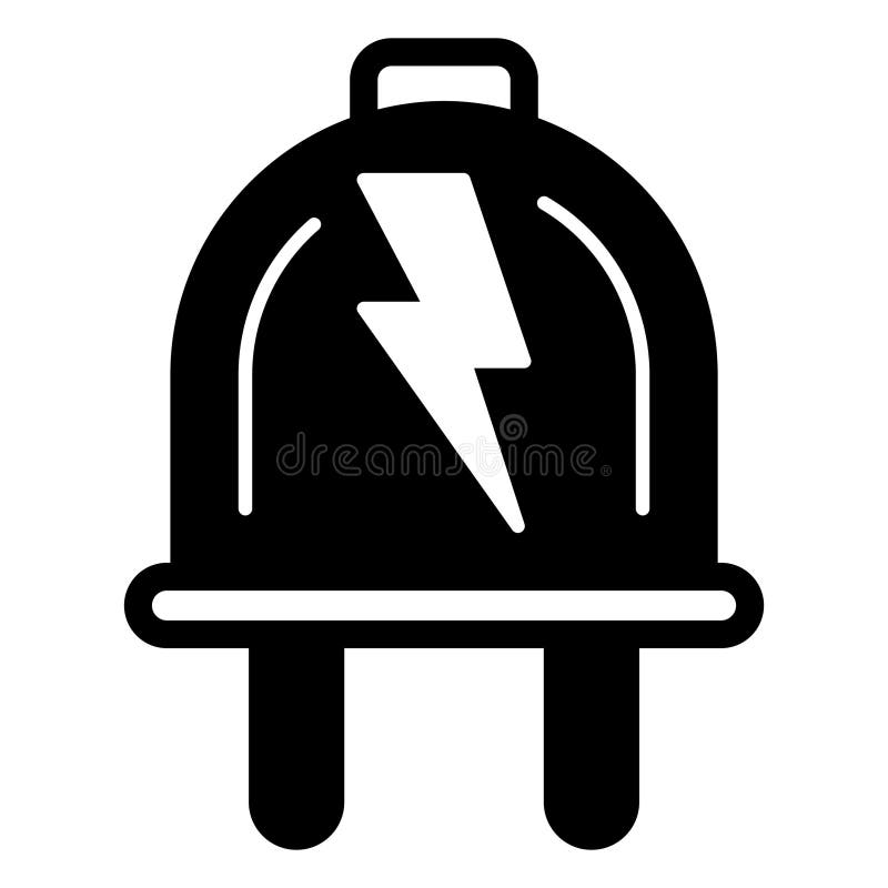 Electric Fork with Lightning Solid Icon, Energy Plug Concept. Vector ...