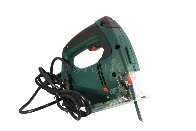 Electric fret saw stock photo. Image of carpentry, green - 21453834