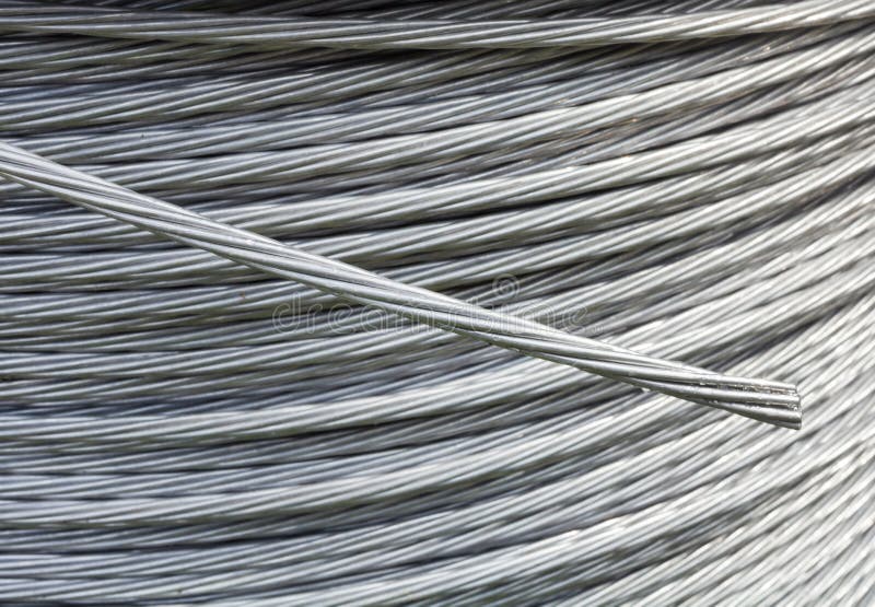 Electric Galvanized Steel Wire Stock Photo - Image of electric, drum ...