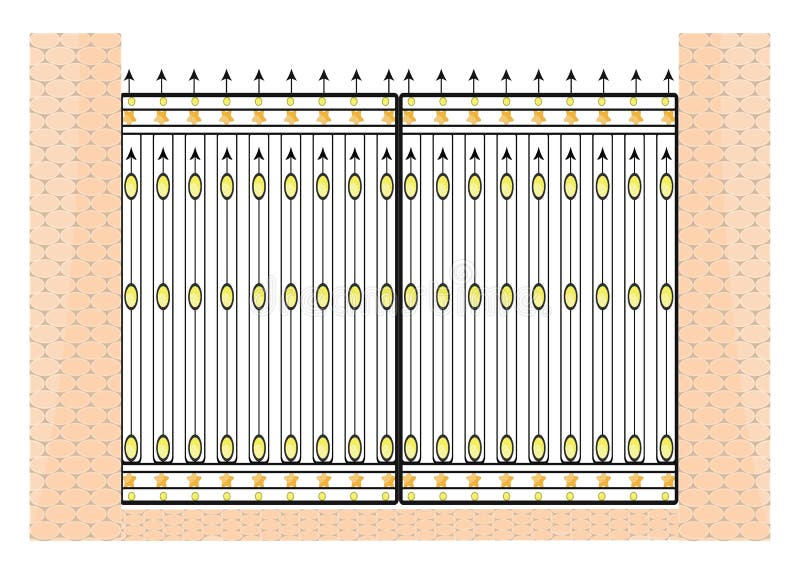 Electric Gate Vector Icon Design, 48X48 Pixel Perfect and Editable ...