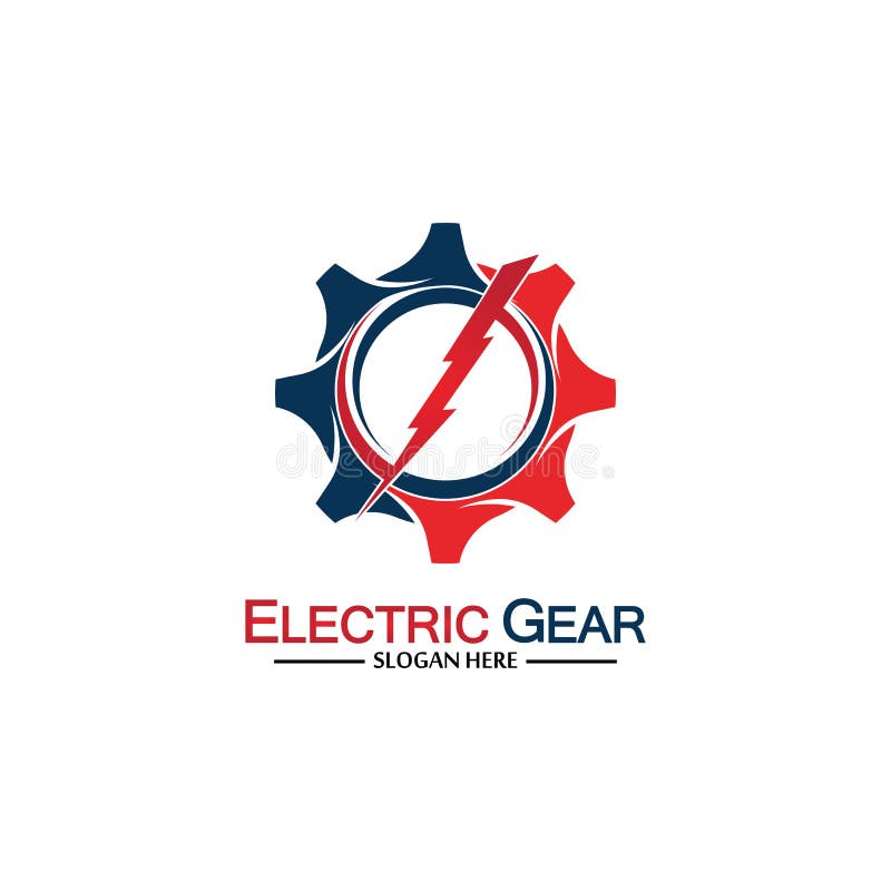 Electric Gear Vector Logo Template Illustration. Suitable for Business ...