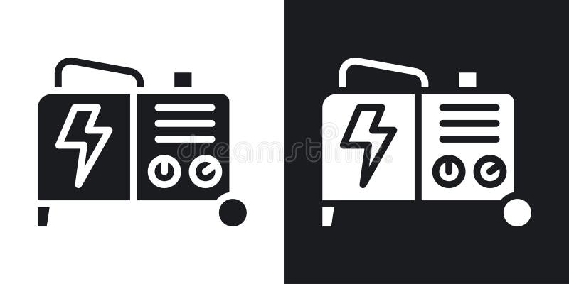 Electric Generator Icon Vector Stock Vector - Illustration of ...