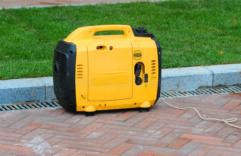 Electric Generator. Small Portable Digital Generator Stock Photo ...