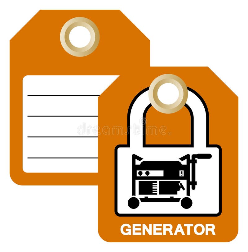 Electric Generator Tag Label Symbol Sign, Vector Illustration, Isolate ...